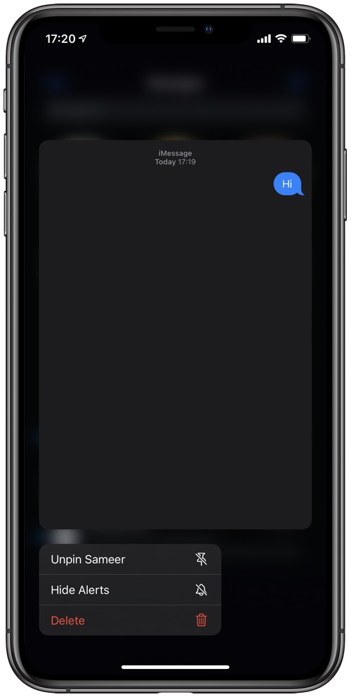 Ios 14 Lets You Pin Conversations At The Top In Messages App Ios Hacker